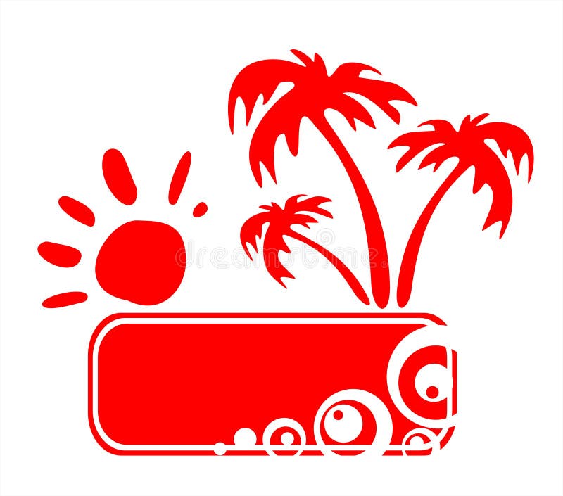 Red tropic frame stock vector. Illustration of flora, seasonal - 2993874