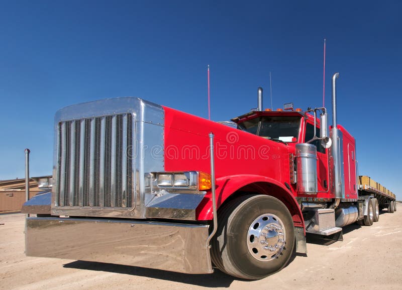 Red Truck stock photo. Image of auto, freight, diesel - 6760086