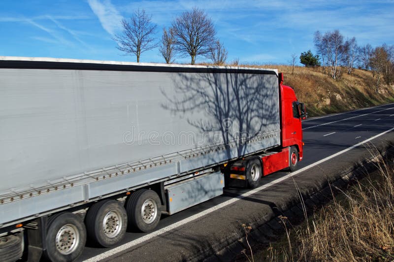 Truck Passing Over the Bridge Stock Photo - Image of cargo, rough: 73161212