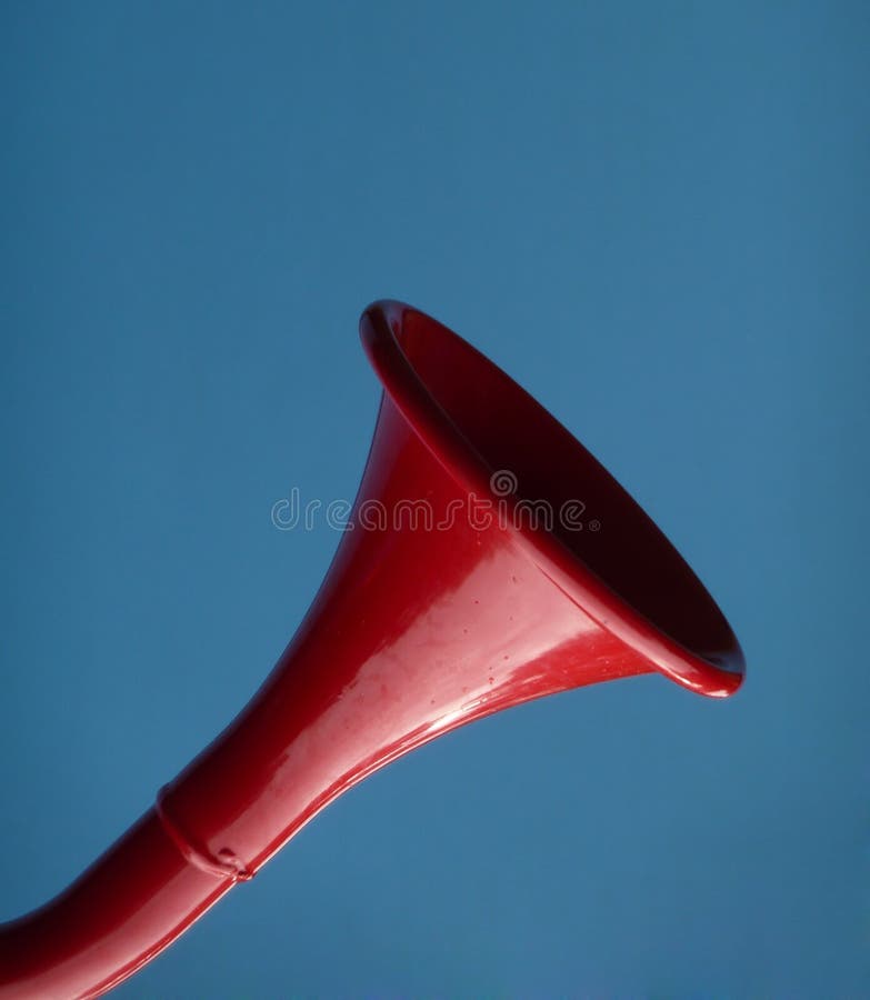 Red trumpet stock image. Image of blue, news, report - 62495089