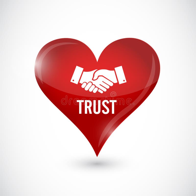 Red Trust Handshake Protection Concept Stock Illustration ...