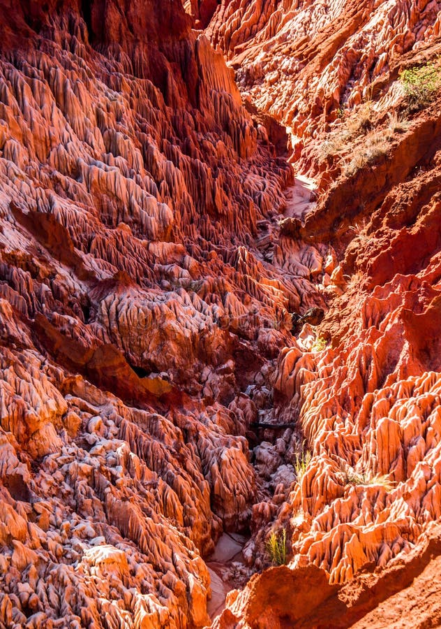 Red Tsingy. Typical Landscape. Madagascar Stock Image - Image of tsingy ...
