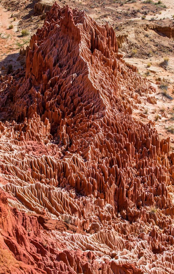 Red Tsingy. Typical Landscape. Madagascar Stock Image - Image of nature ...