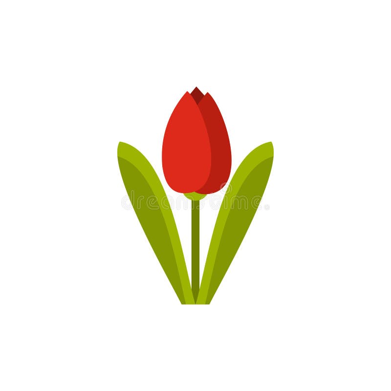 Tulip icon, simple style stock vector. Illustration of celebration ...
