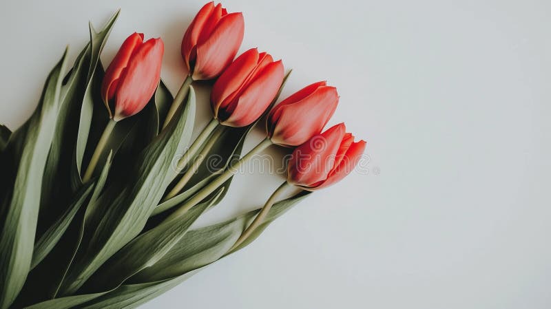 Red tulips stock image. Image of beautiful, spring, springtime - 351831115