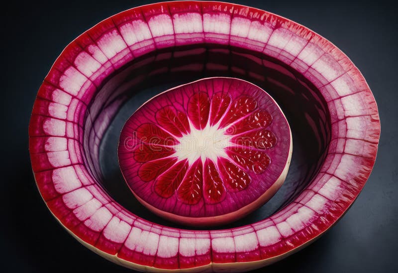 Red Turnip Over Black Background Stock Illustration - Illustration of ...