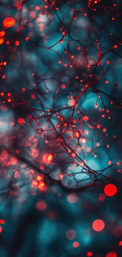 Red and Turquoise Bokeh Lights Create an Enchanting IPhone Lock Screen ...