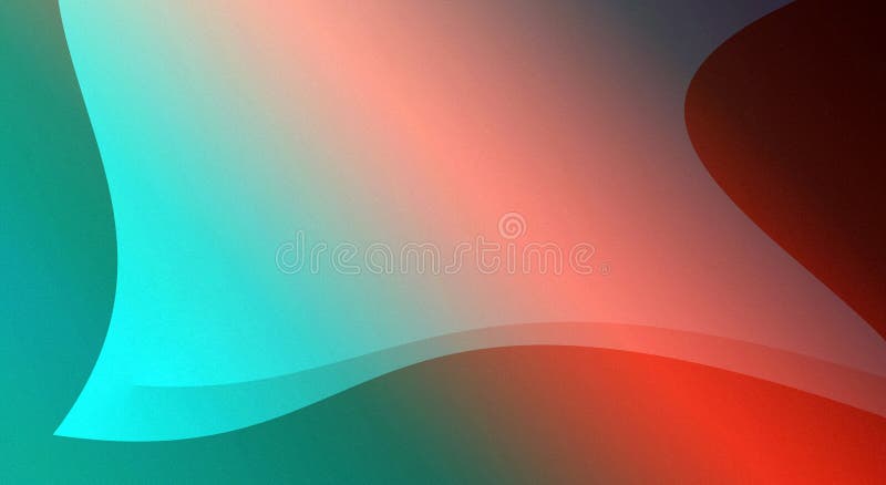 Red and Turquoise Gradient Abstract Background with Curved Transparent ...