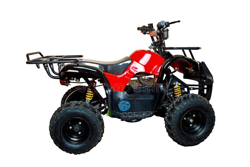 Red a-tv Quad Bike Isolated Stock Image - Image of bike, ride: 134936487