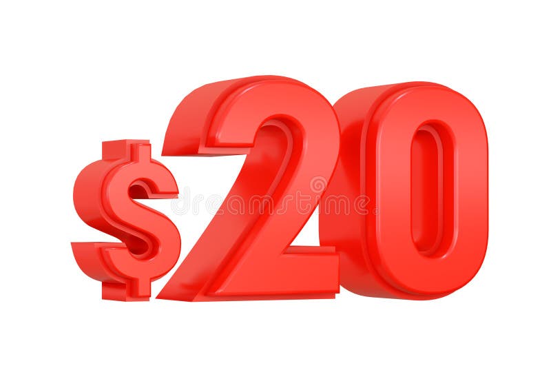 Twenty Dollars Bill. 20 US Dollars Banknote, from Front and Back Side ...