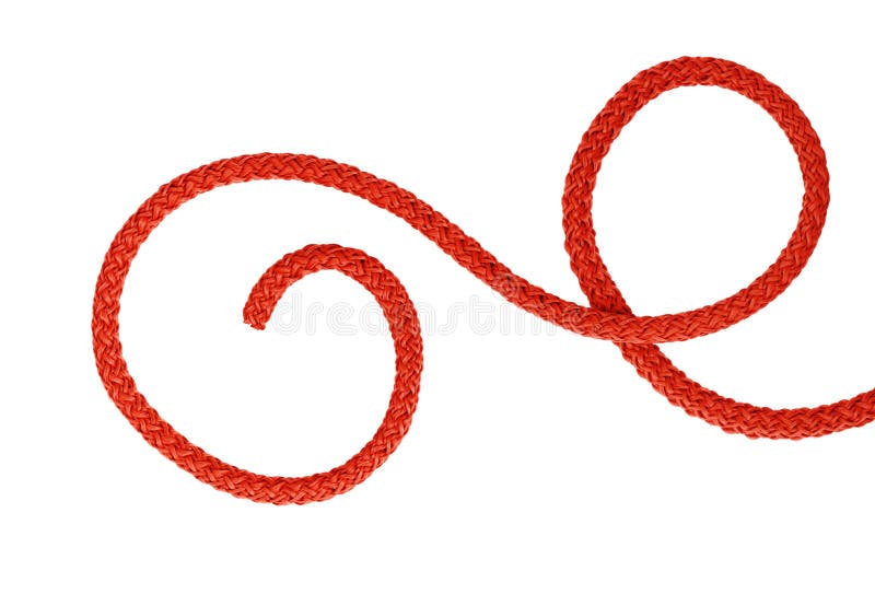 Red twisted cord isolated stock image. Image of twist - 285129503