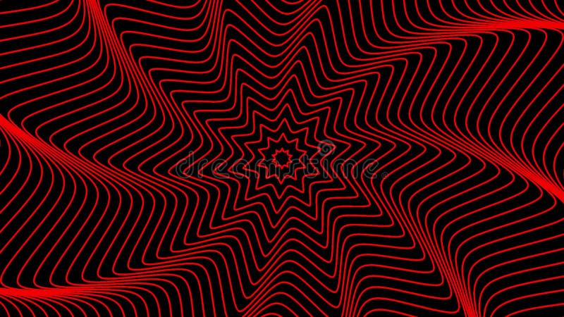 Red Twitching Pattern. Motion.Bright Colored Lines in the Animation ...