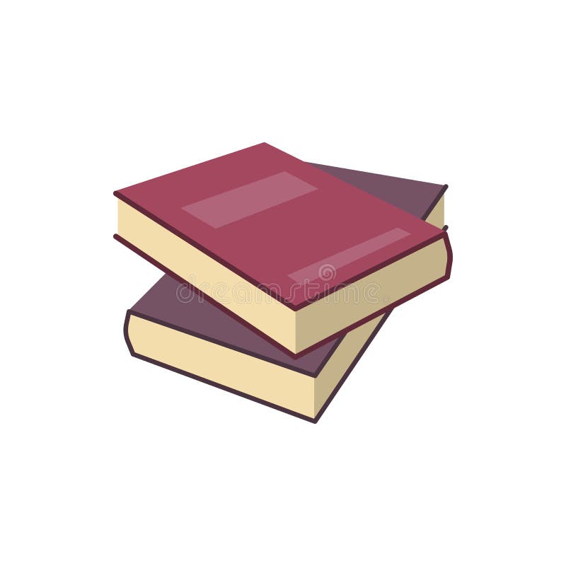 Red Two Isometric Book in Flat Design Style. Vector Learning Symbol ...