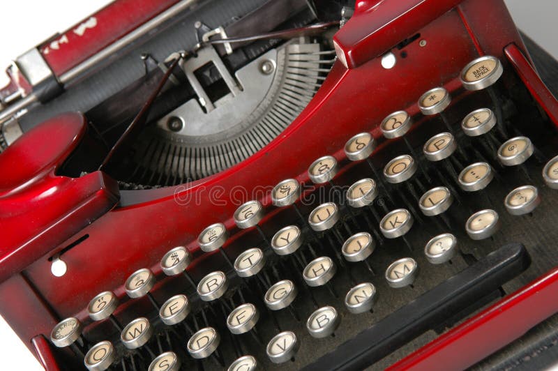 Red typewriter 3 stock photo. Image of manual, correspondence - 3809130