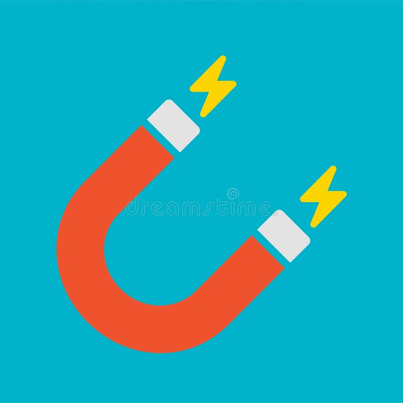 Red u-shaped magnet stock vector. Illustration of design - 103282819