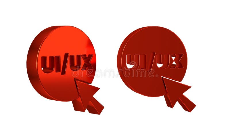 Red UI or UX Design Icon Isolated on Transparent Background. Stock ...