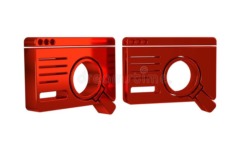 Red UI or UX Design Icon Isolated on Transparent Background. Stock ...