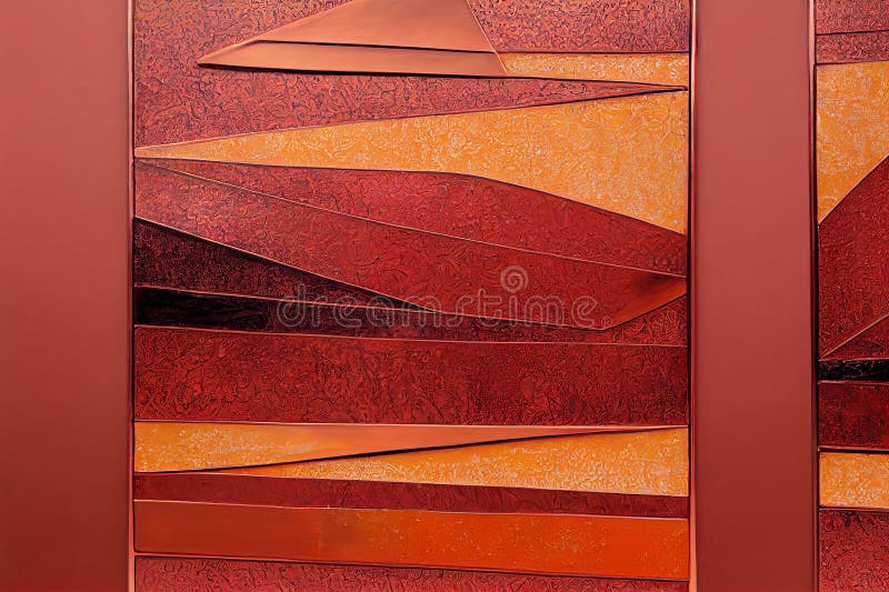 Red, Umber, Brown Geometric Background with Rectangle, Triangle ...