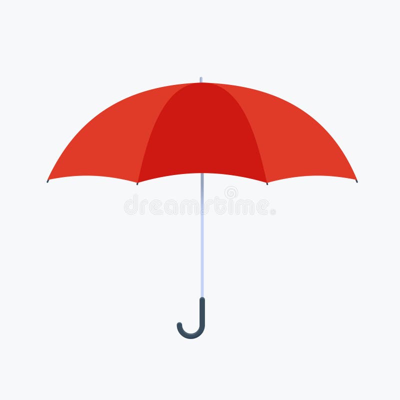 A Red Umbrella. Isolated Vector Illustration Stock Vector ...