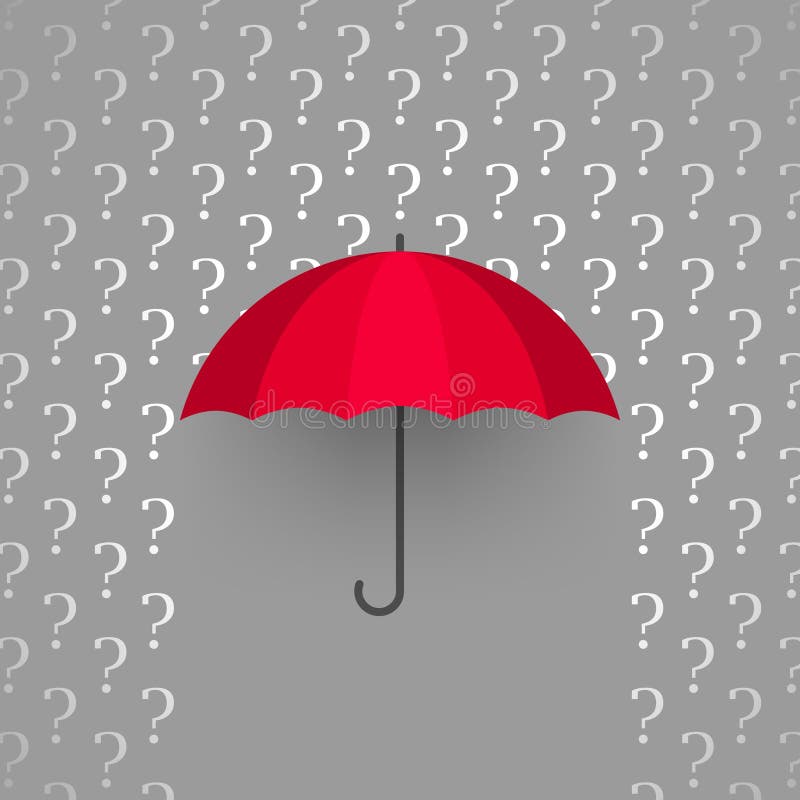 Red Umbrella Questions Mark Stock Illustrations – 6 Red Umbrella ...