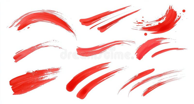 A Red Underline Created by a Brush Stroke. a Marker Pen Highlight ...