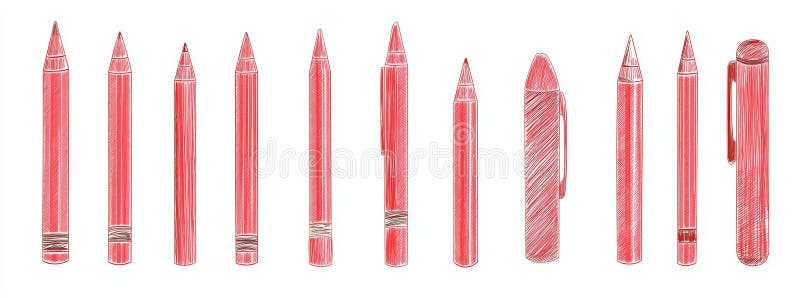 Red Underline Created with Crayon Brush Strokes, Highlighted by Chalk ...