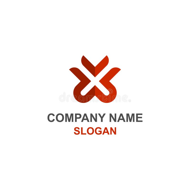 Unique X Letter Initial Logo. Stock Illustration - Illustration of logo ...