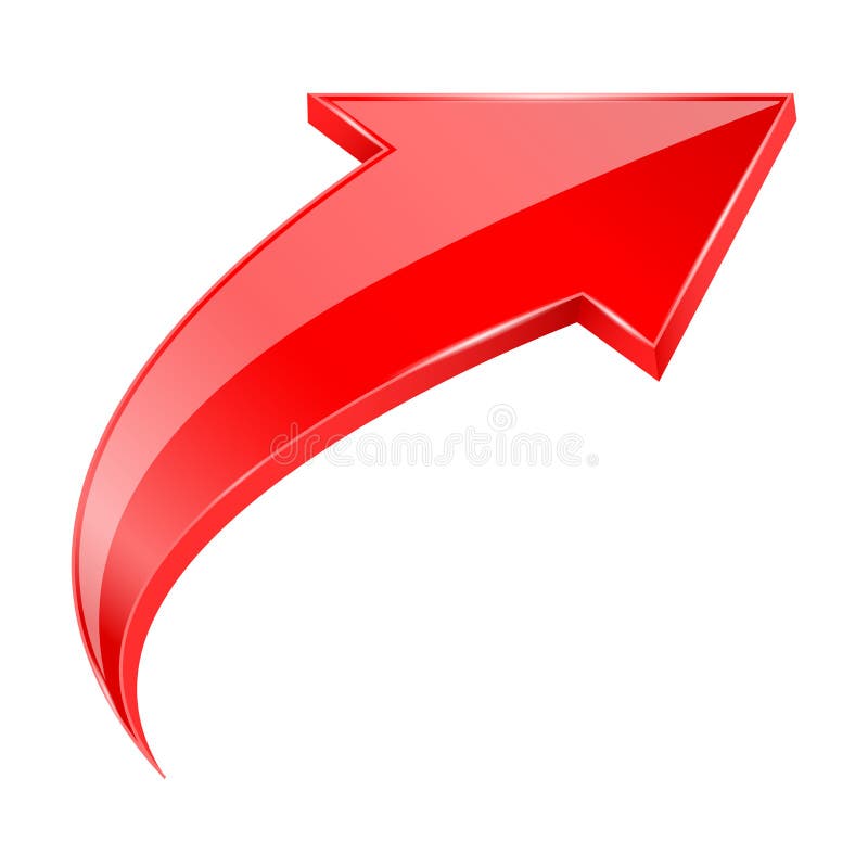 Red Curve Arrow Down Direction Stock Illustrations – 1,385 Red Curve ...