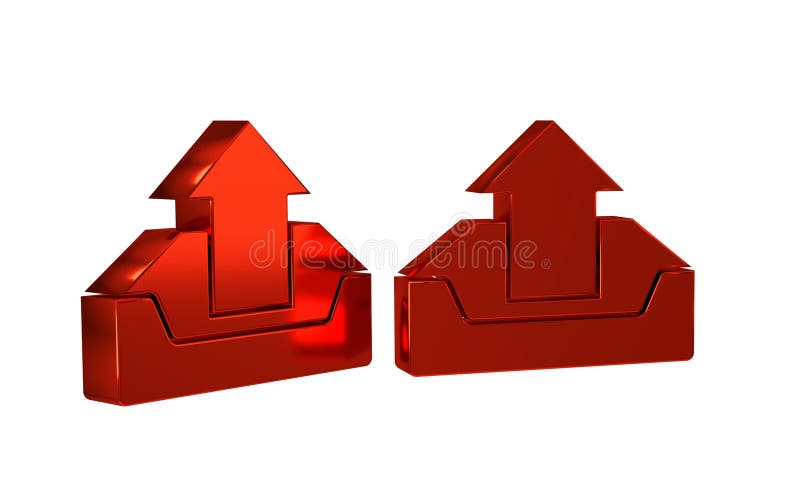 Red Upload Inbox Icon Isolated on Transparent Background. Stock ... Red Upload Inbox Icon Isolated on Transparent Background. Stock ...