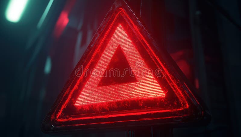 Red Urgency Warning Symbol and Alert Security Caution Stock Image ...