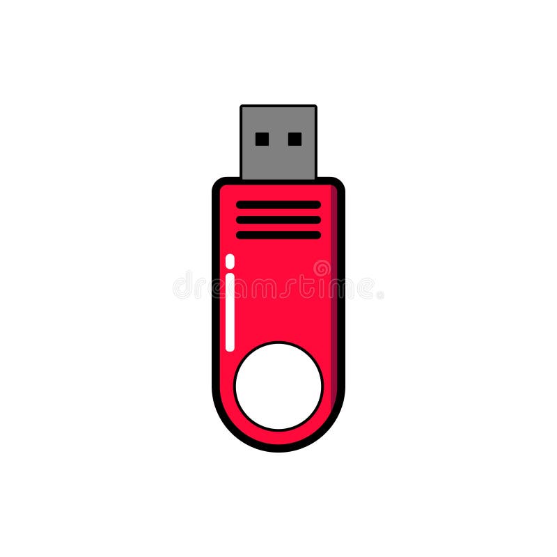 Red Usb Flash Disk Icon. Symbol, Logo Illustration for Mobile Concept ...