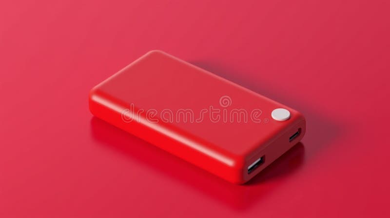 A Red USB Flash Drive, a Portable Digital Memory Stick, Isolated on ...