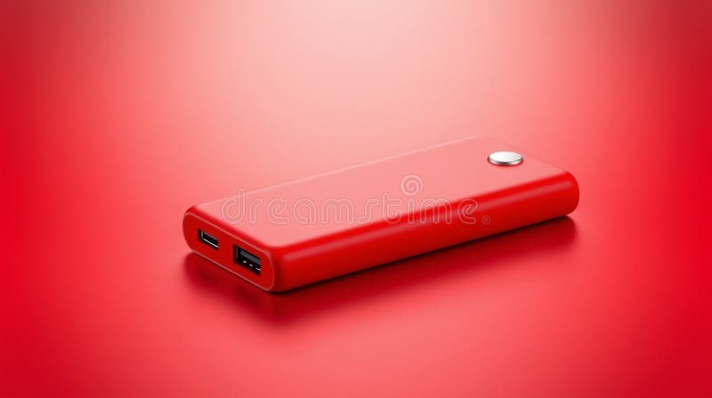 A Red USB Flash Drive, a Portable Digital Memory Stick, Isolated on ...