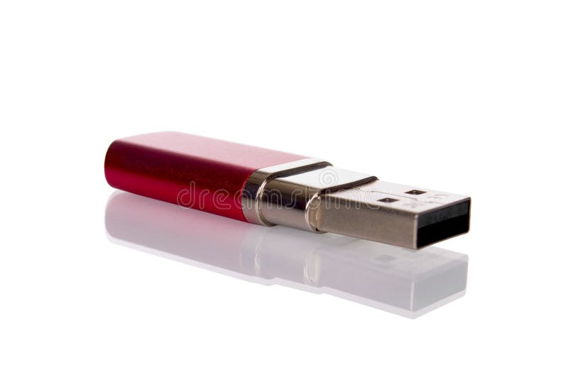 Red USB memory stick stock photo. Image of device, flash - 45197574