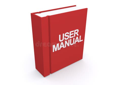 Red User Manual Book stock illustration. Illustration of howto - 26809000