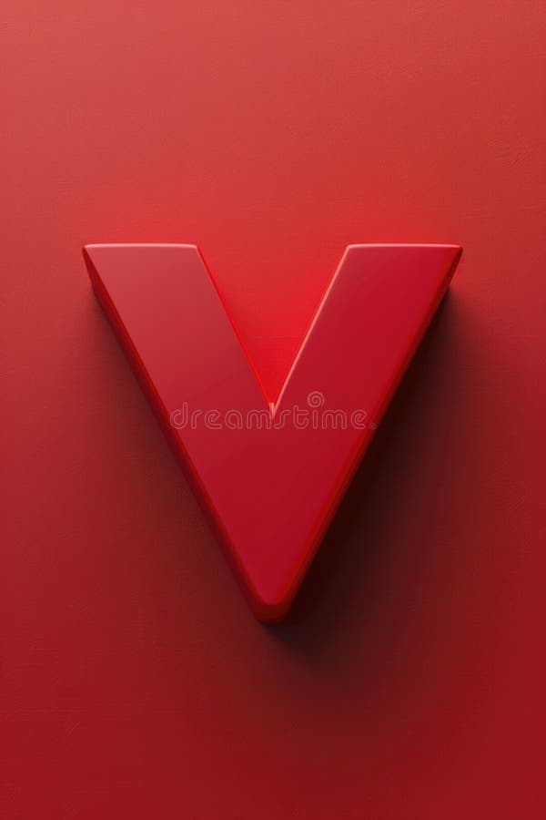 A Red V-shaped Object on a Red Background, Great for Use in Marketing ...