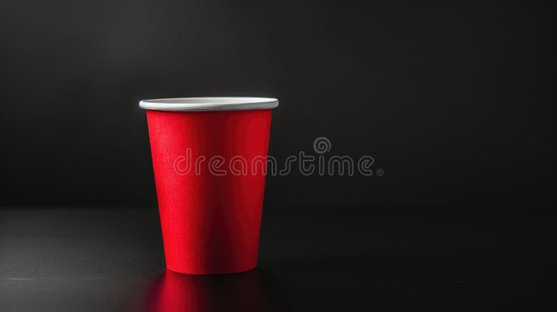 Red, Vacant Disposable Paper Cup for Fast Food, Presented in a Side ...