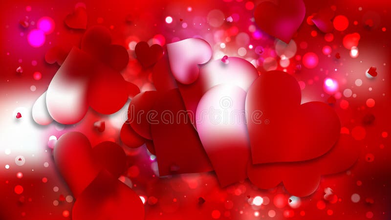 Red Valentine Background Design Stock Vector - Illustration of 14th ...