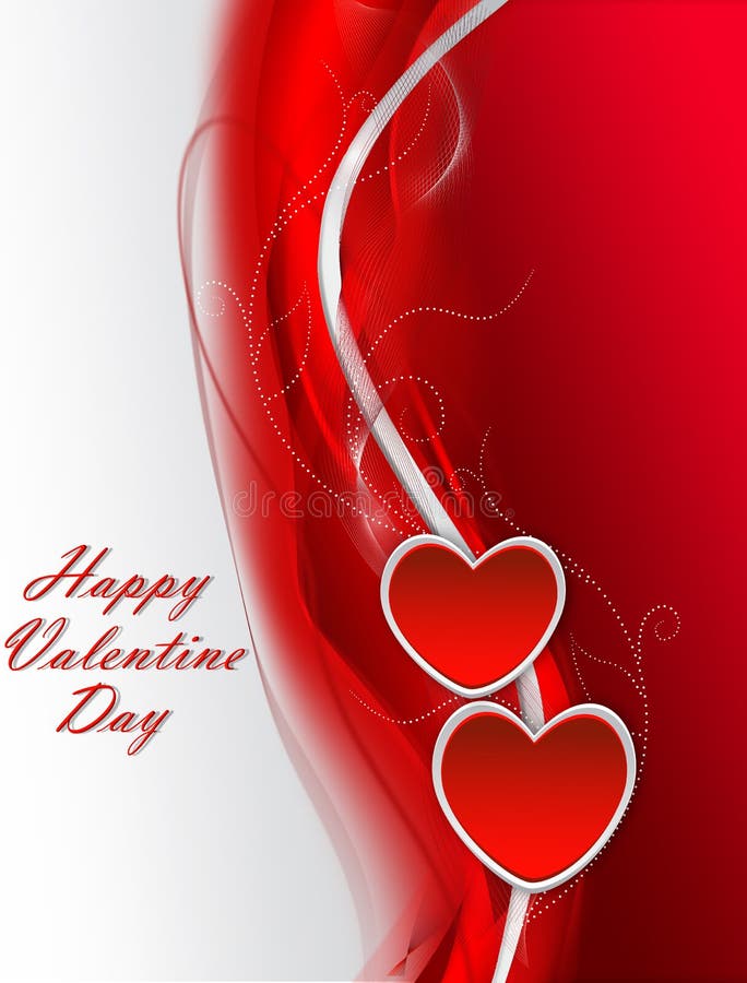 Red Valentines Background with Hearts. Stock Illustration ...