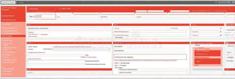 Red Validation Error Fields Displayed on Online Form Interface during User Submission Process ...
