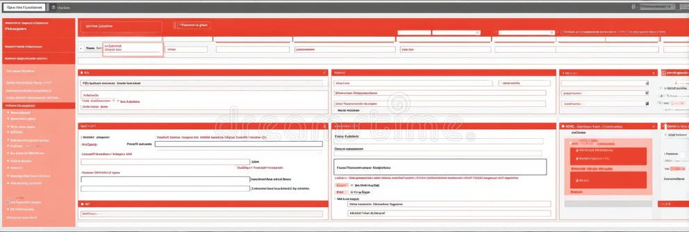 Red Validation Error Fields Displayed on Online Form Interface during ...