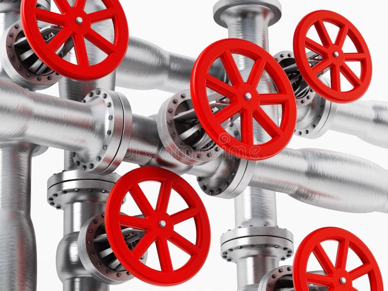 Red valve stock illustration. Illustration of valve, heat - 2120599