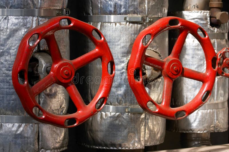 Red valves stock image. Image of plant, faucet, control - 12854967