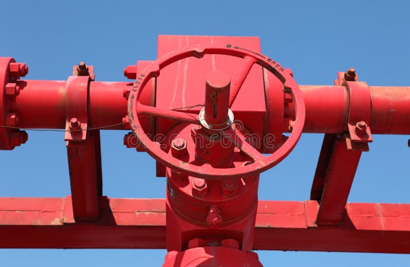 Red valves stock photo. Image of metal, flow, hydraulic - 24904924