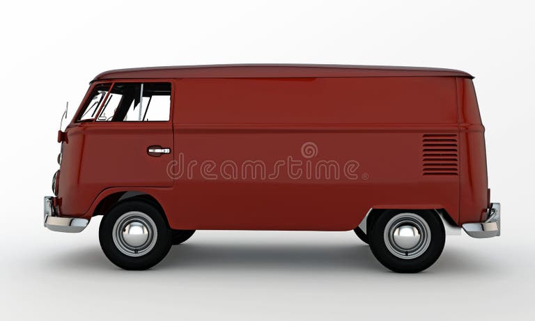 Classic Red Camper Van Stock Illustrations – 291 Classic Red Camper Van ...