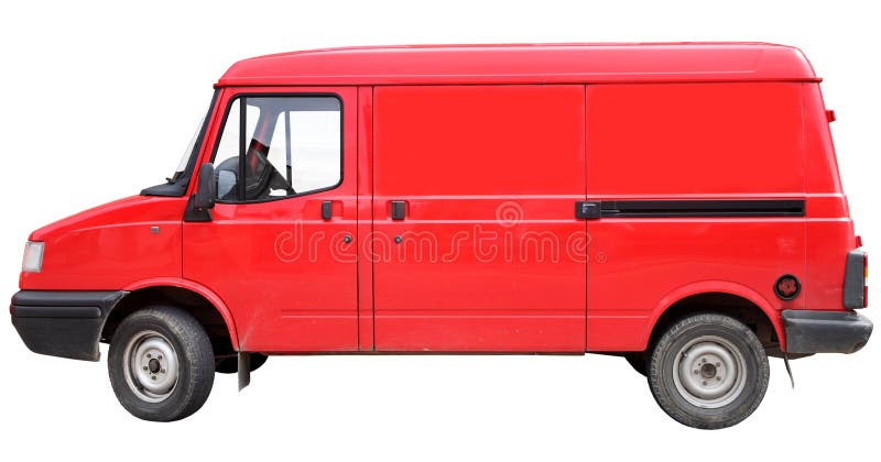 A red van. stock photo. Image of delivery, courier, white - 2999196