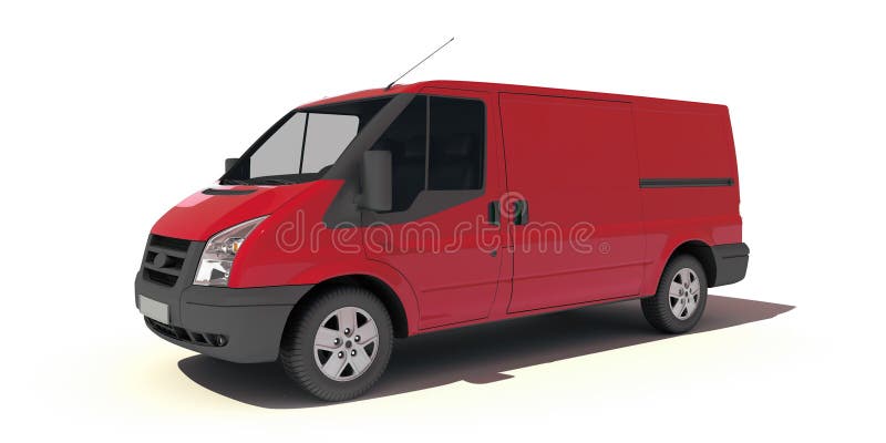 Red van stock illustration. Illustration of business - 52829677