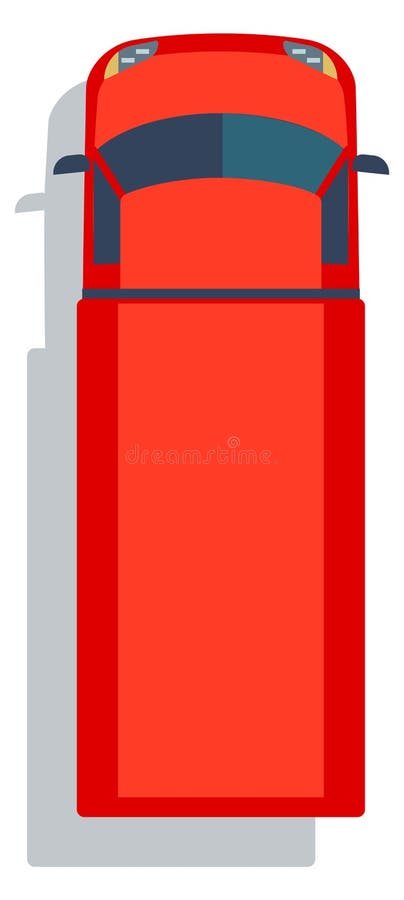 Red Van Icon. Shipping Transport Top View Stock Vector - Illustration ...