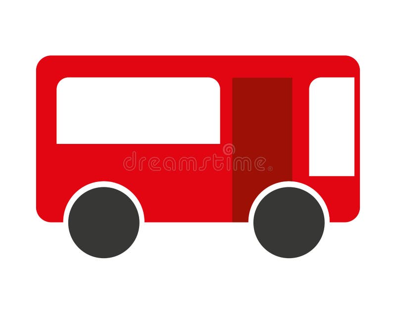 Red Van Isolated Icon Design Stock Illustration - Illustration of ...