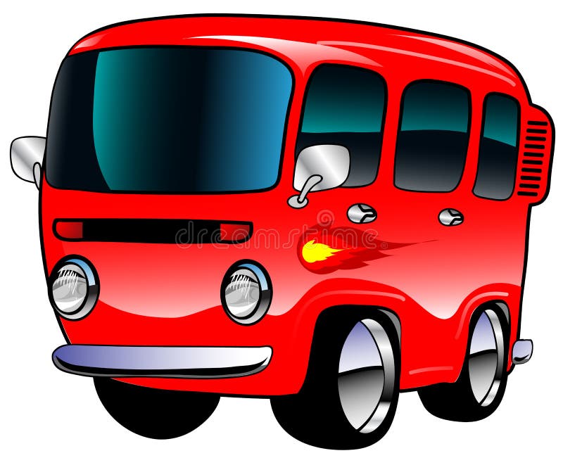 Red Vanette stock vector. Illustration of vehicle, automobile - 13880476